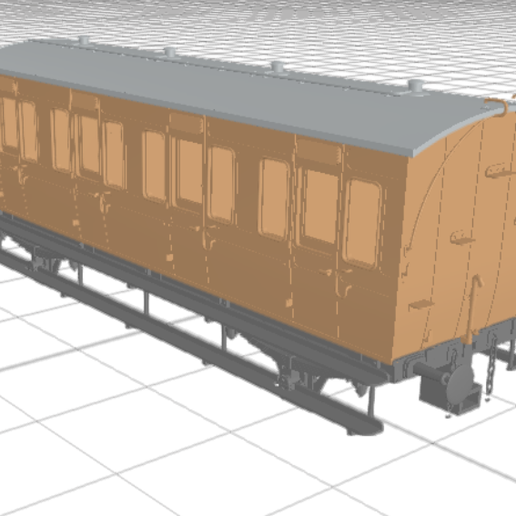 🛞 TT:120 Gauge 4 wheel Coach for Model Railways - GWR LNER LMS Coach ...