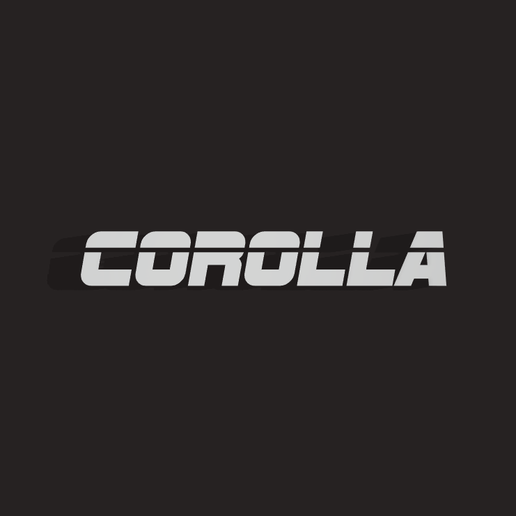 🚗 Toyota Corolla Car Decal - Sport Font Style | 3D Printable・Archivo ...