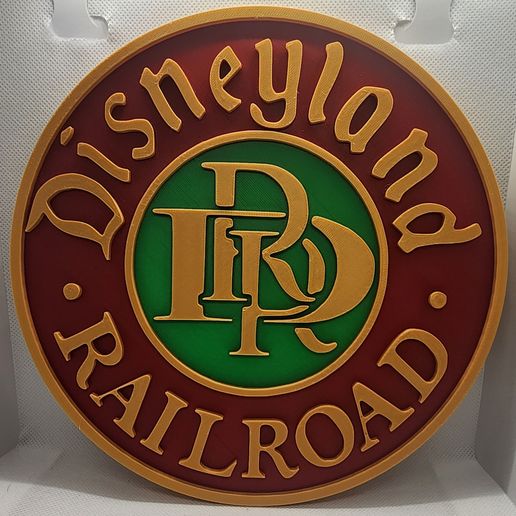 🚩 Disneyland Railroad Sign・ STL File for 3D printing・Cults