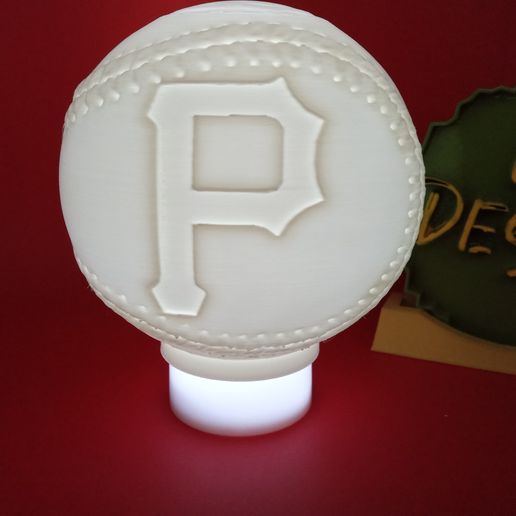 STL file Pittsburgh Pirates MLB 3D BASEBALL LIGHT 🏴‍☠️ ・3D print design ...