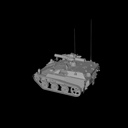 🗺️ German "Wiesel" 1A2 anti-tank missile launcher 3D model material ...