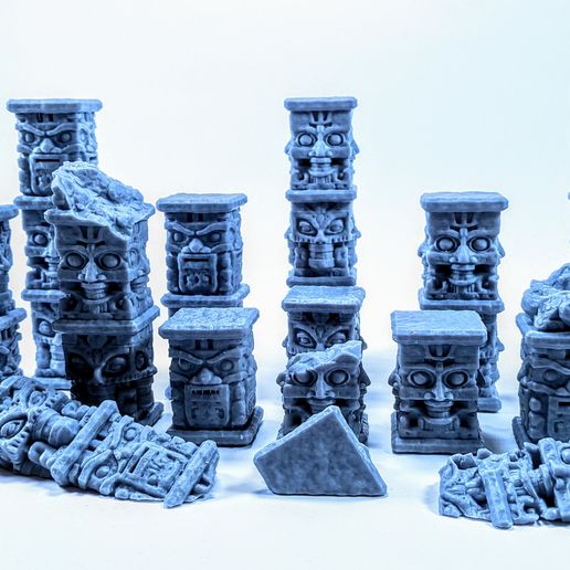 3D file Totem Guardian Pillar Set 🎲 ・3D print model to download・Cults