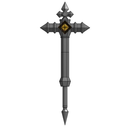 Castlevania Combat Cross Prop With Extending Stake And Chain・ 3D File ...
