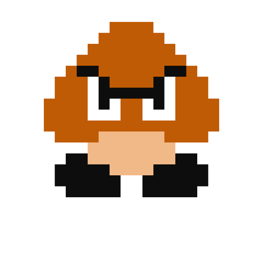 🗝️ MARIO GOOMBA PIXELART 3D・ STL File for ・Cults