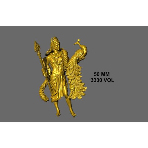 🚩 Señor Kartikeya (Murugan): STL sólido 3D de alto detalle 🕉️ ・Archivo ...