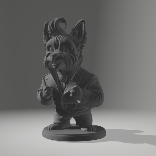 🐕 Sir Wigsley Barkley III – The Crooner of Canine Cabaret・ STL File for ...