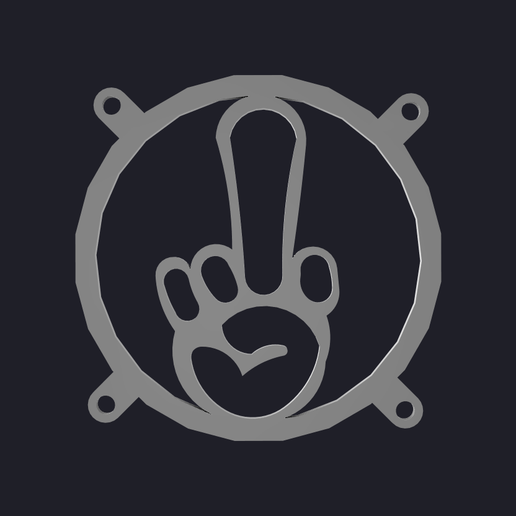 🎮 Middle finger PC Fan Cover 3D MODEL・ 3D File for 3D printing・Cults