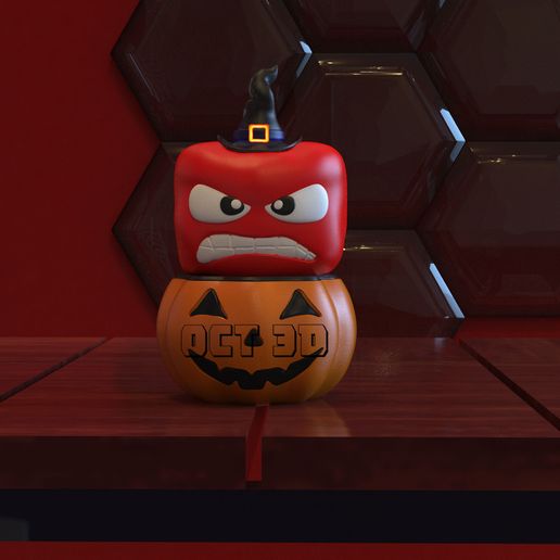 Fichier STL FURIA Intensely/ ANGER Inside out HALLOWEEN 😡 (OBJ)・Plan ...