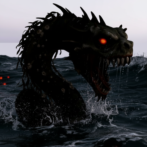 👹 Abyssal Leviathan Monster Figurine・Free STL File for 3D printing・Cults