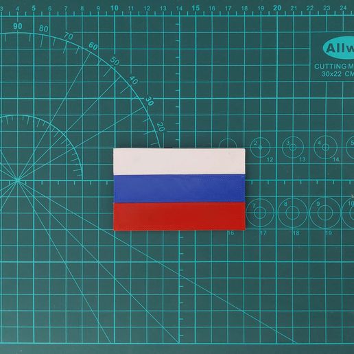 3D printed Russia Airsoft Flag Patch・Cults