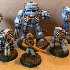 3D printing 28mm Space Miner Guard Miniature・Cults