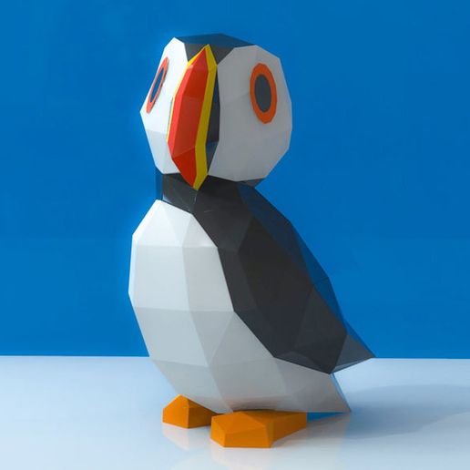 🪞 PUFFIN・ 3D File for Papercraft & Origami・Cults