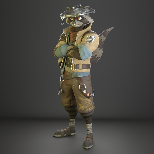 Archivo STL Rufus (FORTNITE) 🦝 ・Objeto para impresora 3D para descargar ...