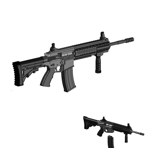 🔫 MPT 55 Assault Rifle Miniature・ STL File for 3D printing・Cults