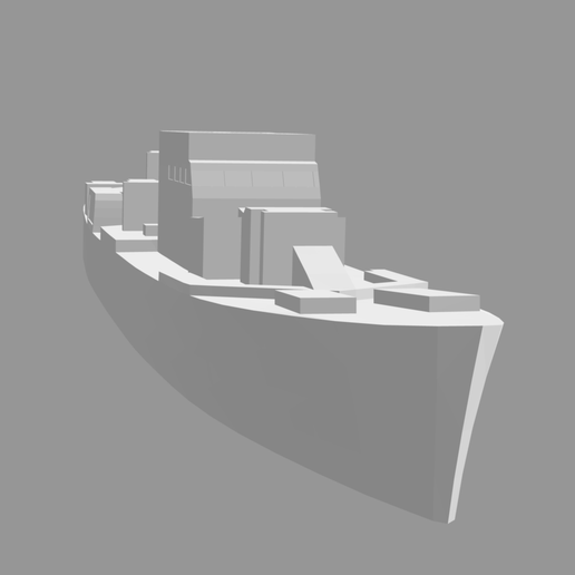 STL file US SC-497 class submarine chaser 1:2400 WW2 ♟ ・3D printing ...