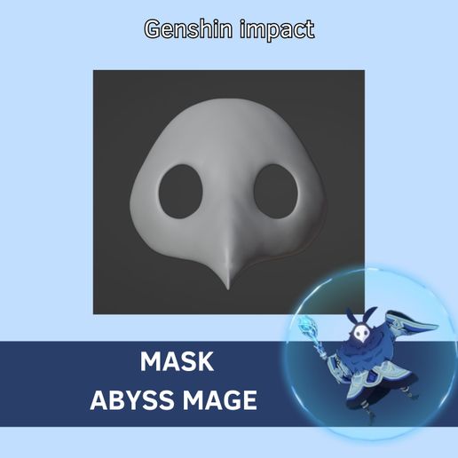 STL file ABYSS MAGE MASK -Genshin impact 🧙 ・Model to download and 3D ...