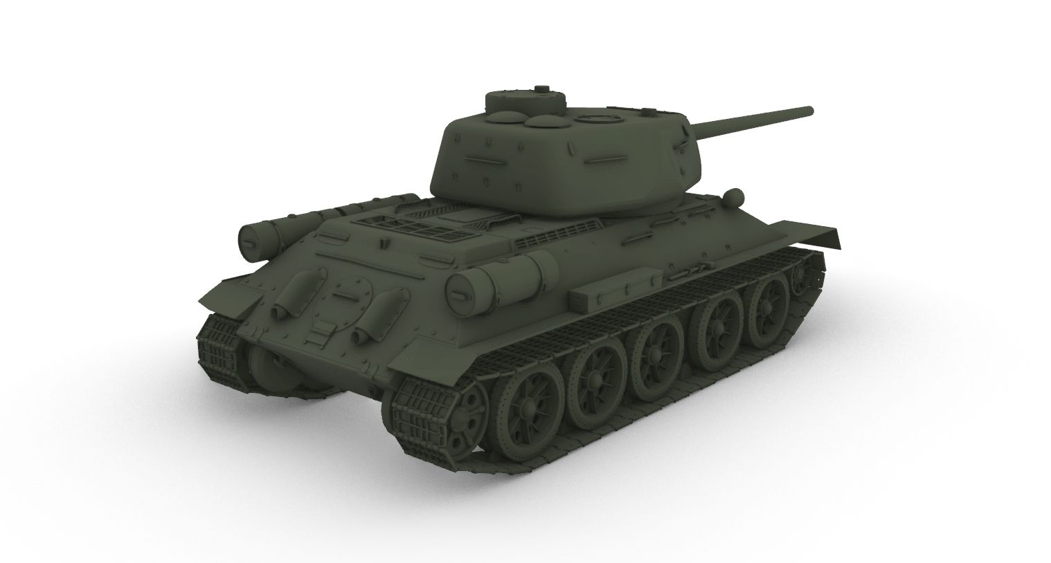 Descargar archivo STL 1/35 1/48 1/72 1/16 SOVIET T34-85 MOD 1944 SPIDER WHEELS SCALE MODEL TANK ...