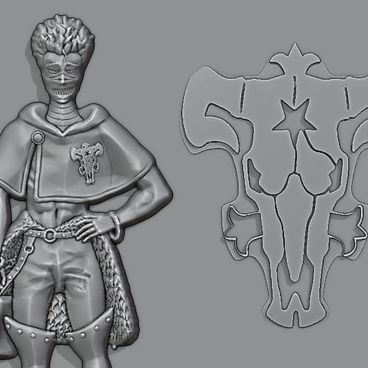 ☘️ Black Clover Zora・Free STL File for ・Cults