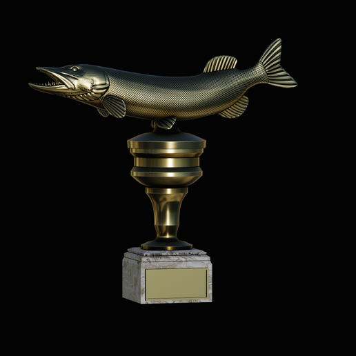 🐠 fish NORTHERN PIKE (ESOX LUCIUS) trophy cup 2 for 3d printing・ 3D ...