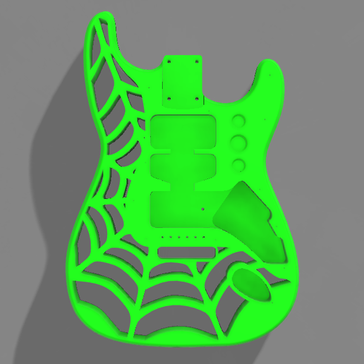 STL file Custom Fender Stratocaster Spiderweb Hole Design Pattern ...