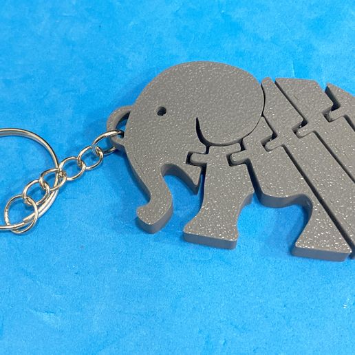 STL file Articulated elephant keychain / Llalalavero elefante ...