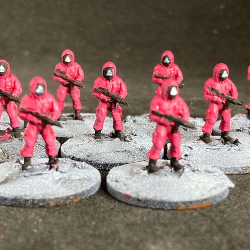 3D printable Squid Game Guard - 28mm Miniature Wargames Miniature・Cults