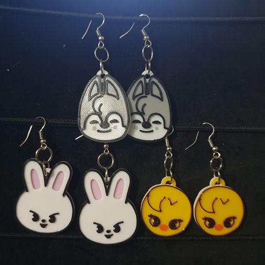 💍 PACK EARRINGS SKZOO EARRINGS - PACK EARRINGS STRAY KIDS WOLF CHAN ...