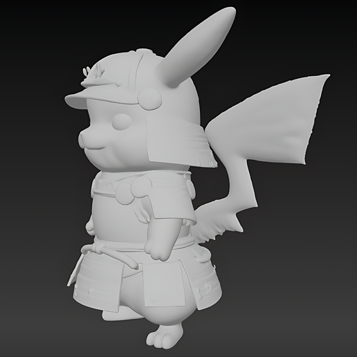 Samurai Pikachu - Epic Pokémon 3D Print Model | 15cm Tall | OBJ File ...