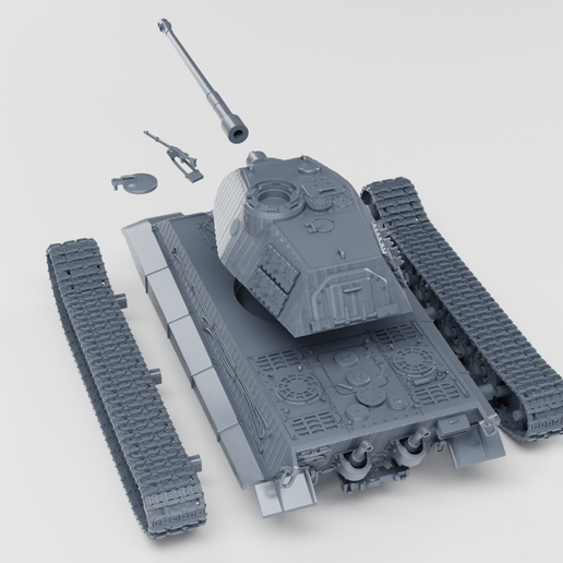 🐅 Tiger II Ausf.B Zimmerit (Sd.Kfz.182, King Tiger) Henschel+Porsche ...