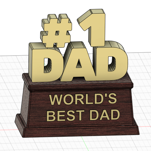 🎁 #1 Dad Desktop Plaque – 3D Printable Father’s Day Display Gift (OBJ ...