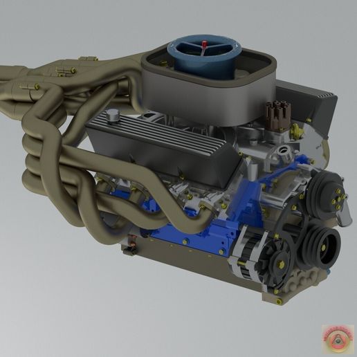 🚙 FORD 427 GT40 MkII - ENGINE・ STL File for 3D printing・Cults