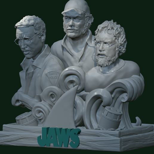 👥 Jaws model - character busts・ STL File for 3D printing・Cults