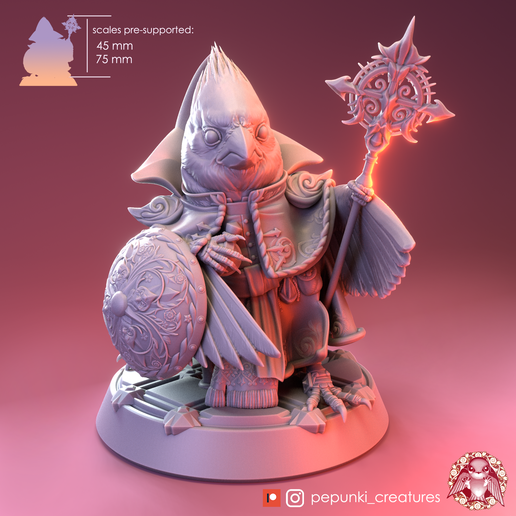 STL file Cardinal Cardinal bird cleric DND figure pre-supported 🐦 ・3D ...
