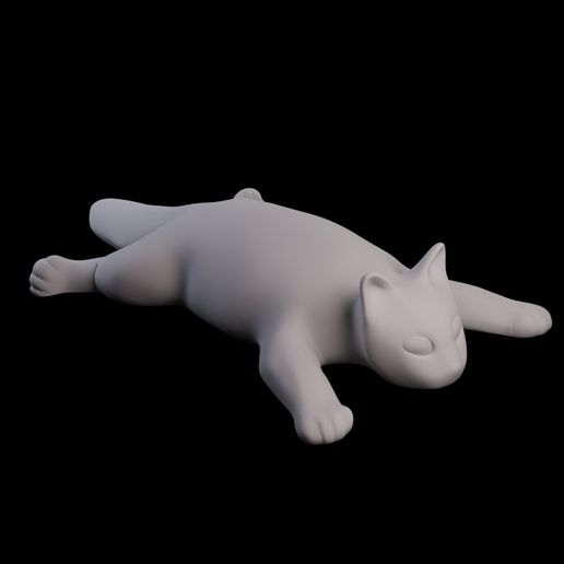 STL file Flat Fat Cat 🐱 ・3D printing design to download・Cults