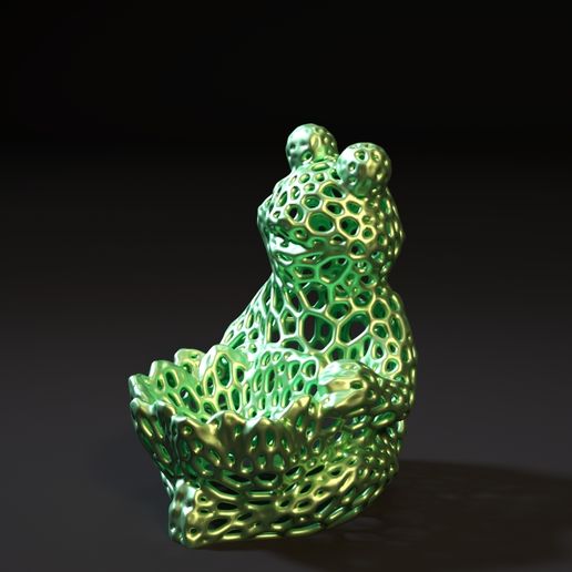 🐸 Frog Voronoi・ 3D File for 3D printing・Cults