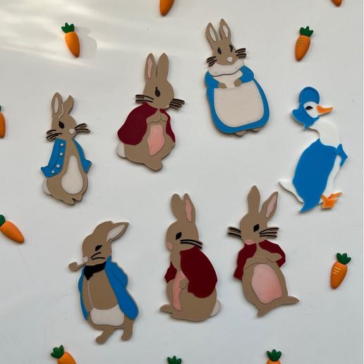 🐇 Peter Rabbit And Family Character Mini's for Sensory Play・ STL File ...