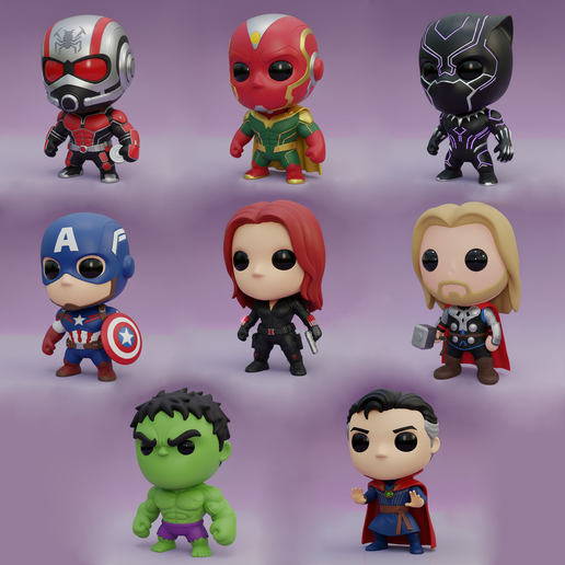 🦸 Avengers - Marvel Models STL Chibi Style Collection・ 3D File for 3D ...