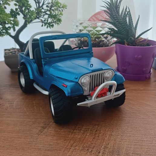 🚚 Moving Jeep CJ5 – Realistic 3D Printable Model with Rotating Wheels ...