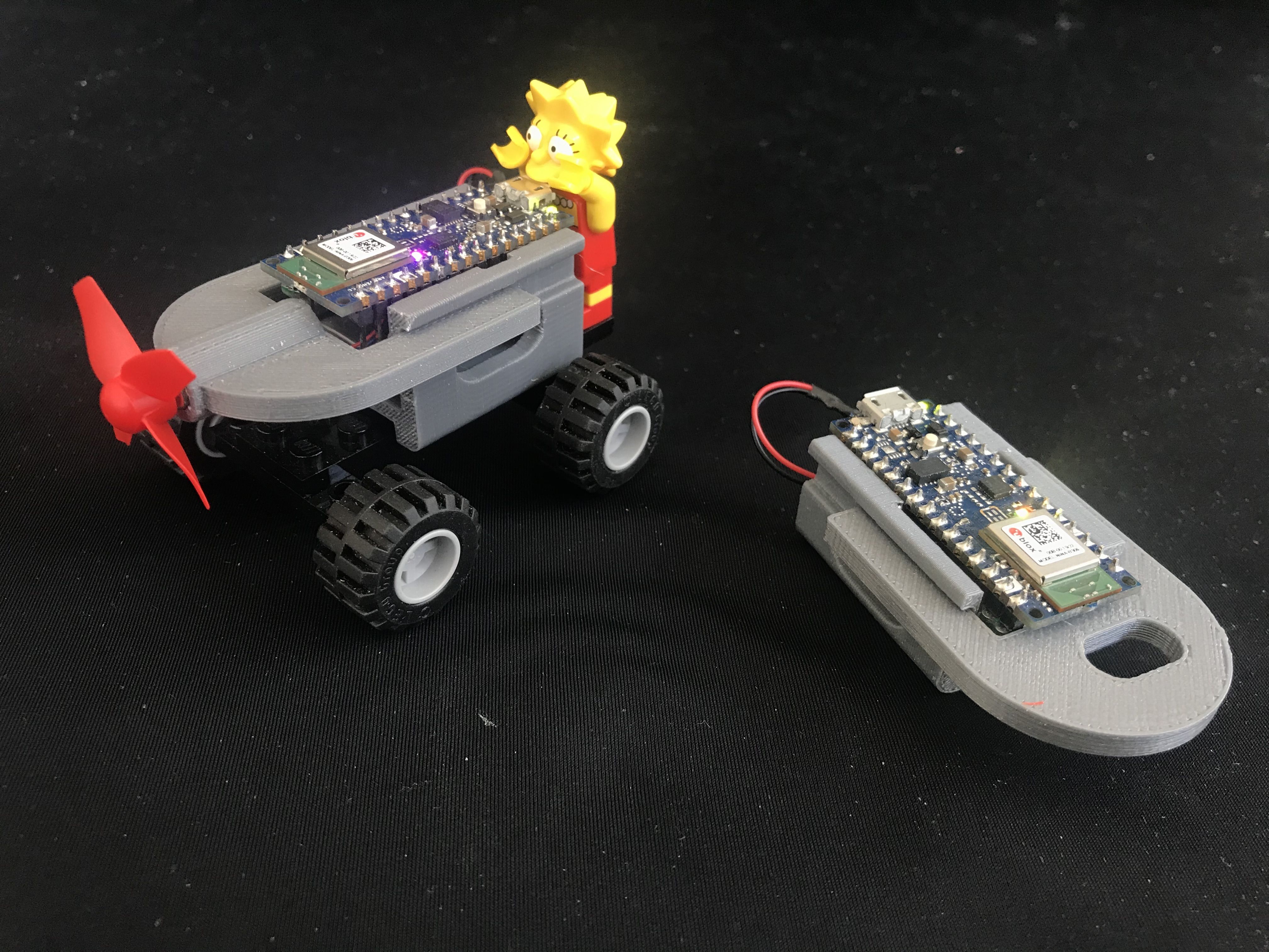 Download free STL file Arduino nano 33 ble propeller Car • 3D printable ...