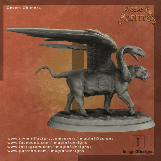 🏜️ Desert Chimera・ 3D File for 3D printing・Cults