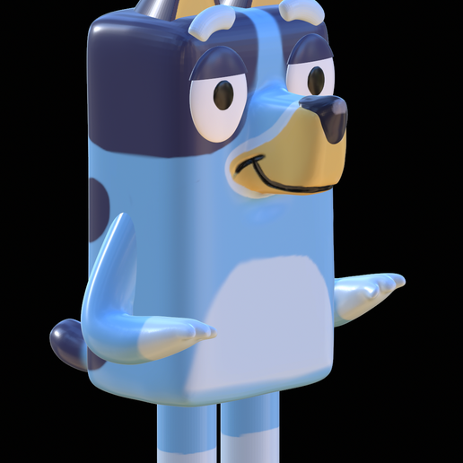 Free STL file Bluey nice blue dog 🐕 ・3D print design to download・Cults