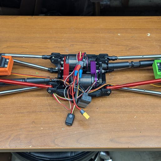 👽 SCX6 Dual Motor/Trans (DIG) Skid・ STL File for 3D printing・Cults