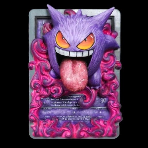 🐉 Gengar 3D Printable Pokémon Card; Pokemon TCG・ STL File for 3D ...