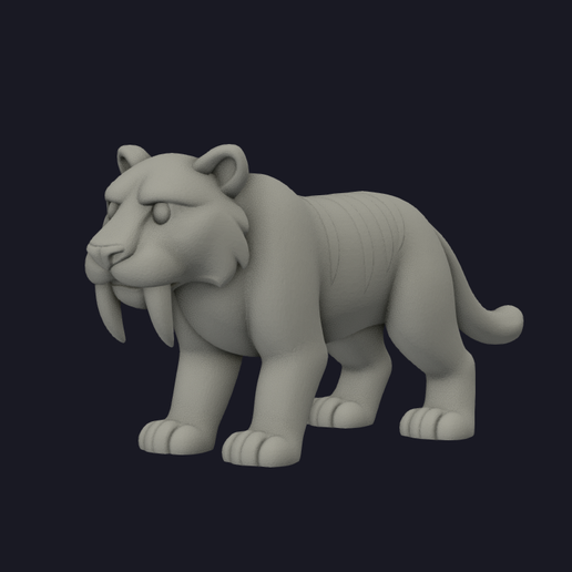 🐅 Sabertooth Tiger Smilodon・ STL File for 3D printing・Cults