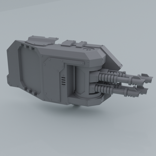 🔫 Extended Quad Laser Cannon Armoured Sponson・ 3D File for ・Cults