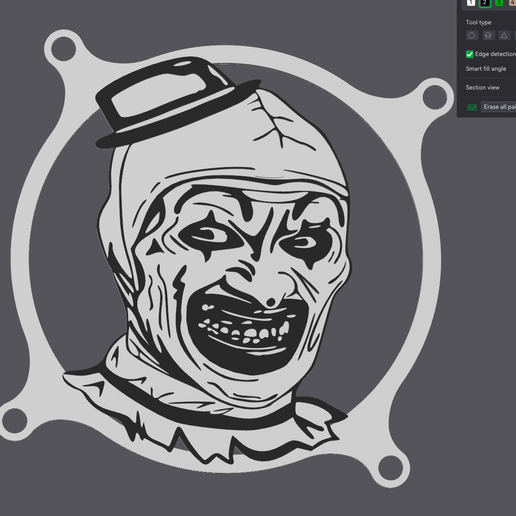 👽 Terrifier pc fan cover 120mm・ STL File for 3D printing・Cults