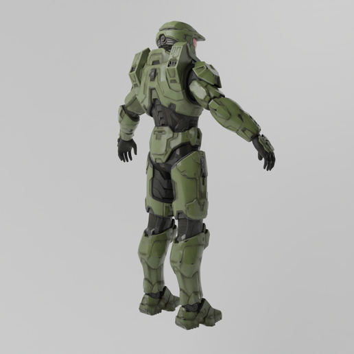 😇 MAster Chief Lowpoly Rigged・ OBJ File for ・Cults