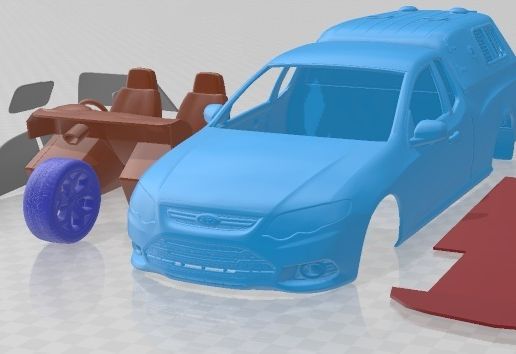 🚙 Ford Falcon FG UTE XR6 Police 2011 Printable Car・ 3D File for 3D ...