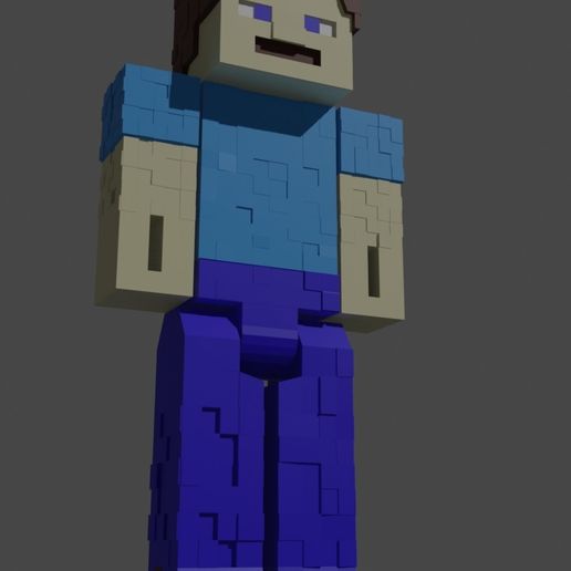 🎨 Articulated Minecraft Steve – Full Color (AMS Ready)・Archivo 3MF para ...