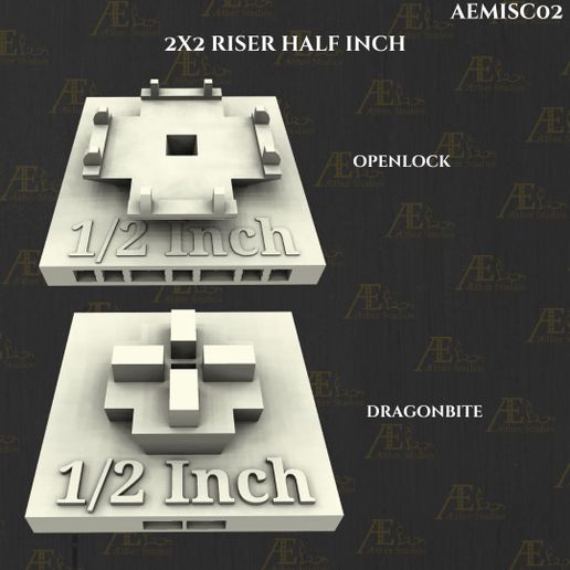 Free 3D file AEMISC02 - Tile Risers 🎲 ・Model to download and 3D print・Cults